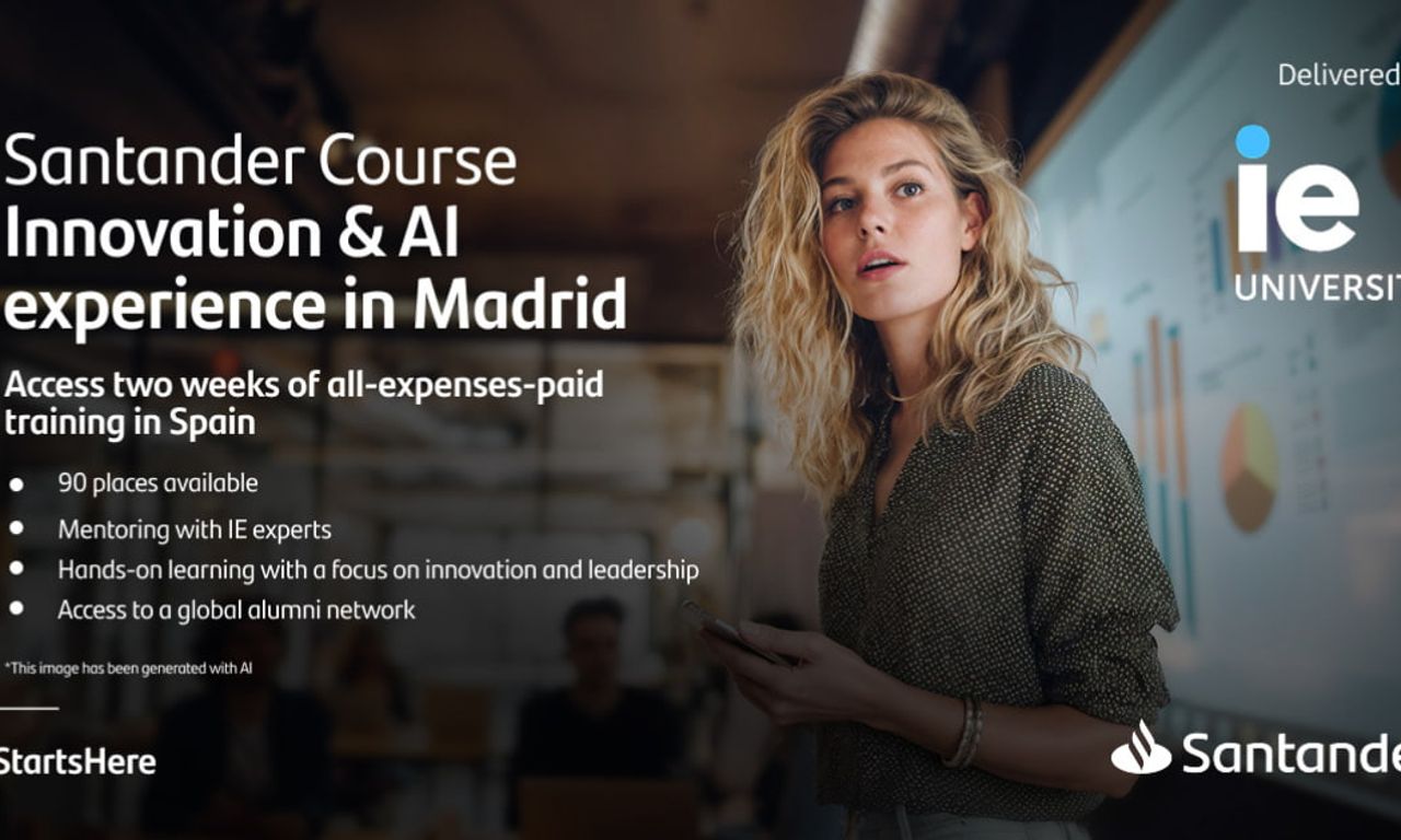 Banco Santander e IE lanzan becas Innovation IA en Madrid