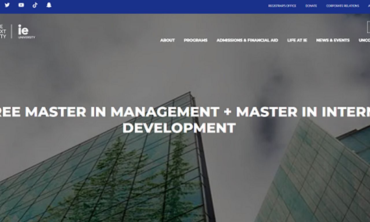 Master in Management + International Development | IE Dual Degree