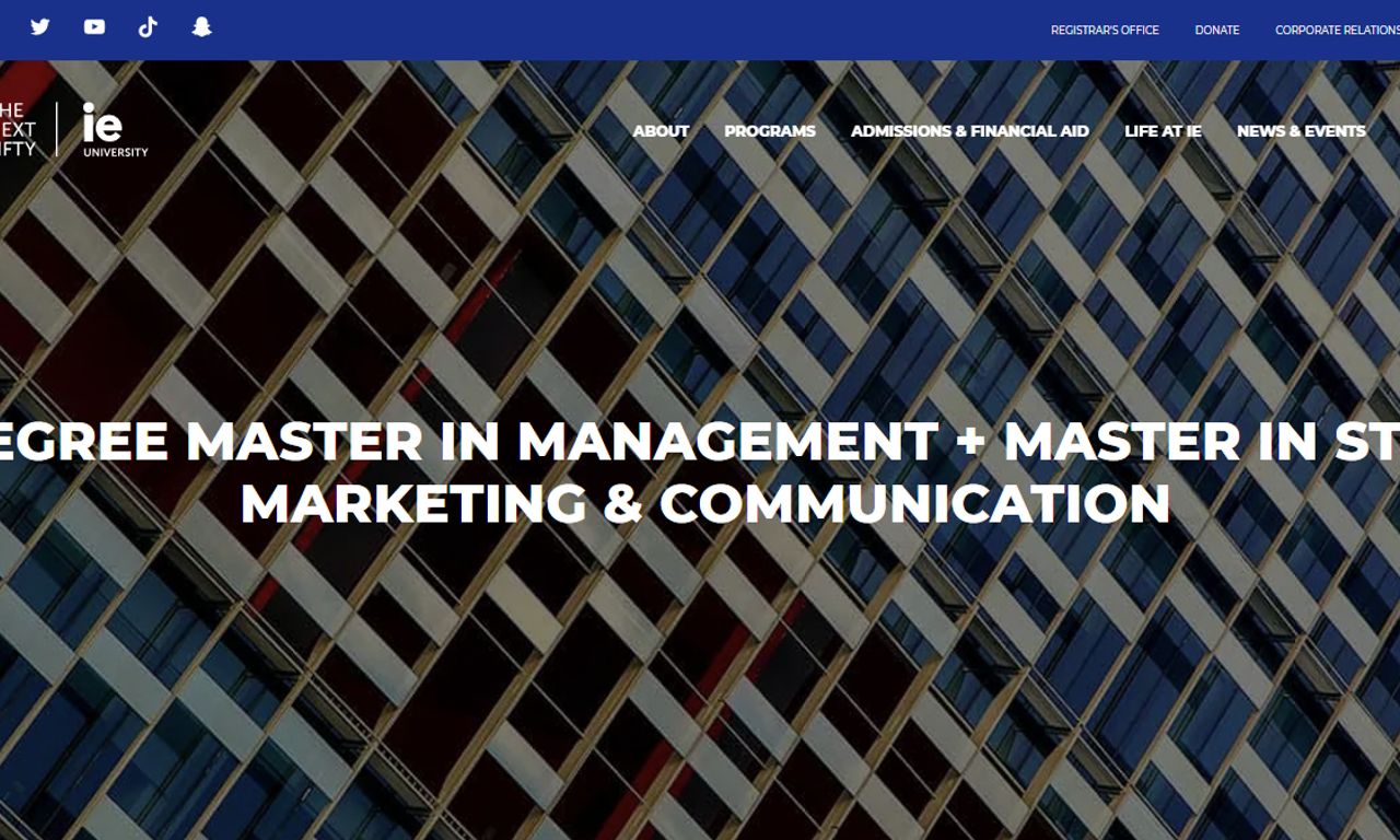 MIM + Master Master in Strategic Marketing & Communication | IE Dual Degree