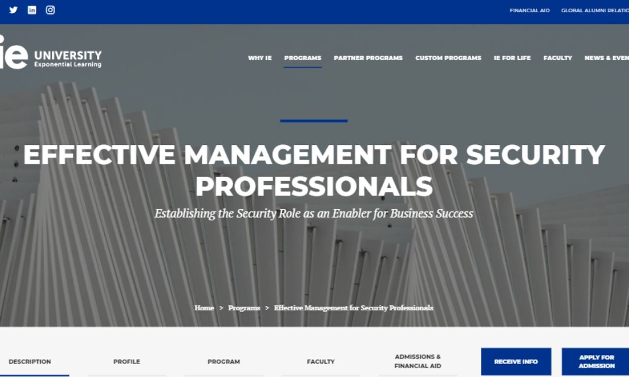 Effective Management for Security Professionals | IE Business School