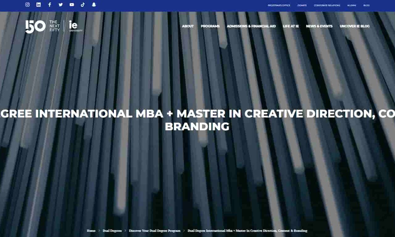 International MBA + Master in Creative Direction, Content & Branding ...