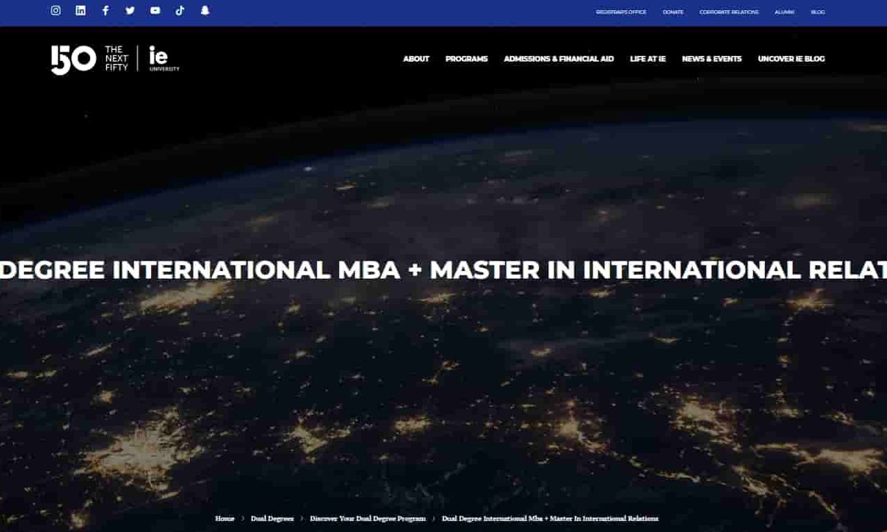 The Program | IMBA+Master International Relations| IE Dual Degree